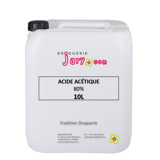 acide acétique 80% de volume sur Droguerie Jary