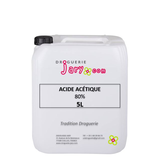 acide acétique 80% de volume sur Droguerie Jary